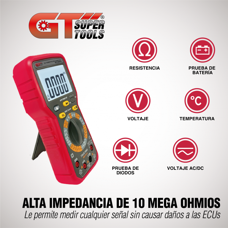 Multímetro Automotriz Digital GT : Globaltech | Construex