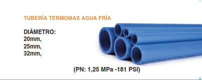 Tuberia termofusion A/C Y A/F : Construgypsum | Construex