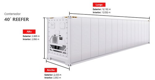 CONTAINER 40 PIES HC RF : Kaya Containers | Construex