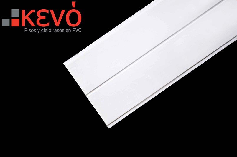 Panel PVC Blanco Acanalado Brillante : Kevó | Construex